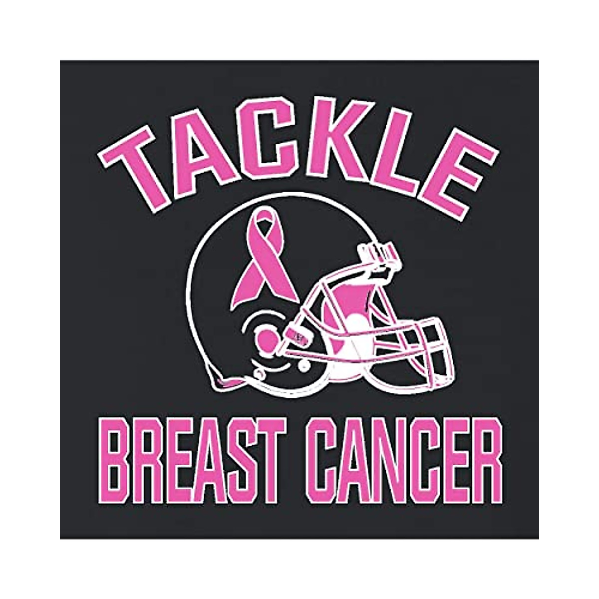 Go All Out Large Black Mens Tackle Breast Cancer Football Sweatshirt Hoodie