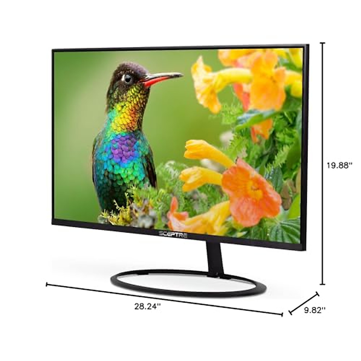 Sceptre 32-inch IPS QHD Monitor 2560 x 1440 119% sRGB Edge-less up to 75Hz DisplayPort HDMI x2, Build-in Speakers Machine Black 2023 (E325W-QPS)