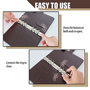 A6 Budget Notebook Binder, 6 Ring Refillable Loose-Leaf Folder Binder Cover Cash Savings Organizer with 12 Pcs Clear Plastic Zipper Envelopes, Card Pockets, Pen Holder and Label Stickers - Black