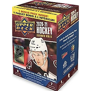 2020/21 Upper Deck Extended Series NHL Hockey Blaster Box - 7 Packs per Box - 8 Cards per Pack - Collect Young Guns Rookie Cards
