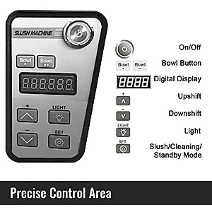 VEVOR 110V Slushy Machine, 3L x 2 Daiquiri Machine Commercial, Single Bowl Frozen Drink Slush Machine, Black Commercial Slushie Machine, 340W Frozen Slush Machine, Stainless Steel Home Slush Machine