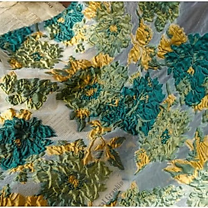 XMTXZYM 2 Meter Yarn Dyed Embossed Jacquard Fabric Women's Dress DIY Sewing Fabric