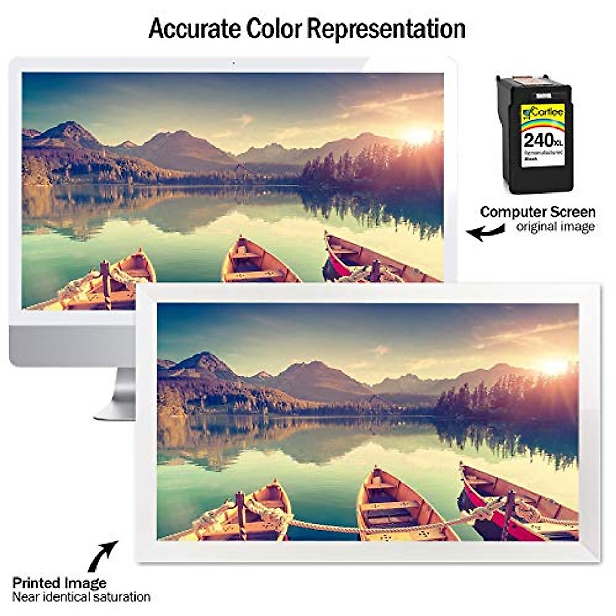 Cartlee 1 Black Remanufactured High Yield Ink Cartridge Replacement for PG-240XL 240 XL PIXMA MX472 MX452 MG3520 MX432 MX439 MG3220 MX512 MG2120 MX459 MG3620 MG3600 MX479