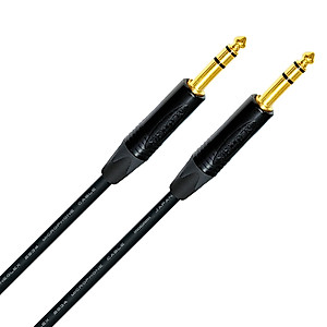 1.5 Foot – Quad Balanced Patch Cable CUSTOM MADE By WORLDS BEST CABLES – using Mogami 2534 wire and Neutrik NP3X-B ¼ Inch (6.35mm) TRS Stereo Phone Plugs