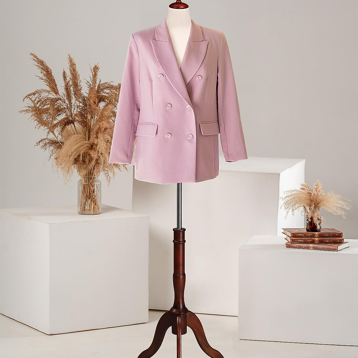 Bonnlo Female Dress Form Size 10-12, Adjustable Height Torso Body with Upgraded Tripod Stand, Medium Size Mannequin for sewing and display (10-12, Cream1)