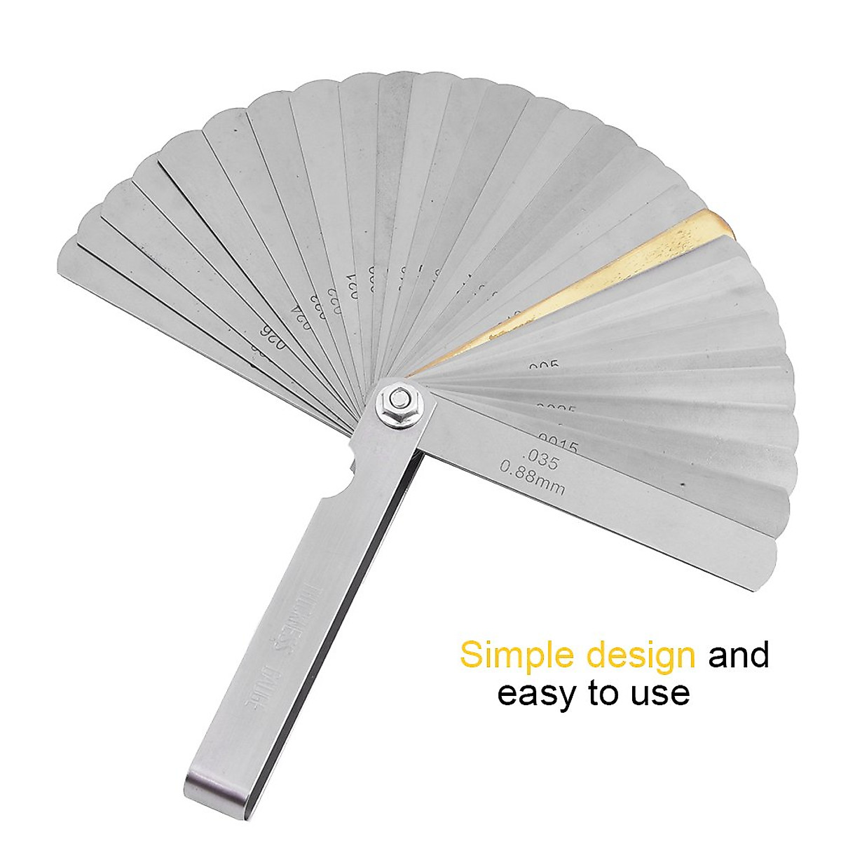 Luthier Feeler Gauge Set,30 Pcs Stainless Steel Guitar Feeler Gauges Luthier String Height Measuring Tool Guitar Nut Bridge File Set Luthiers Tool Thickness Gauge Guitar elmers guitar nut files 10-46