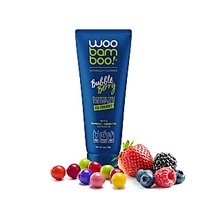 WooBamboo! Toothpaste Bundle: 3 Bubble Berry - Naturally Derived, Fluoride Free, Vegan, Gluten Free