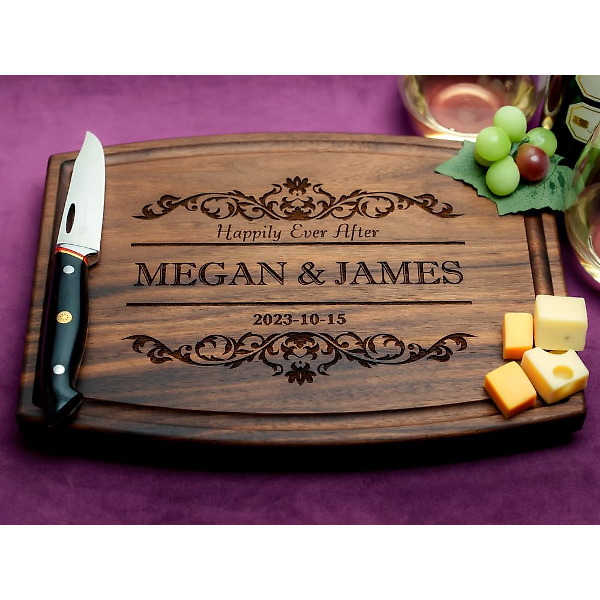 Straga Personalized Cutting Boards | Handmade Wood Engraved Charcuterie | Custom Housewarming, Home Purchase Gift for Homeowners, Real Estate Agents (Quote Design No.301)
