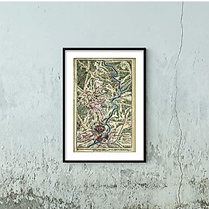 Chancellorsville, Virginia|1863 Civil War Map shewing Movements of Union and Rebel Armies and Battle of Chancellorsville, Virginia from April 27th to 4th May 1863| 16x24 Wall Map