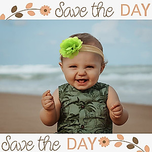 ALinmo 40 Pack 2" Chiffon Flower Headbands Elastics Nylon Headbands Hair Accessories for Baby Girls Newborn Infant Toddlers Kids