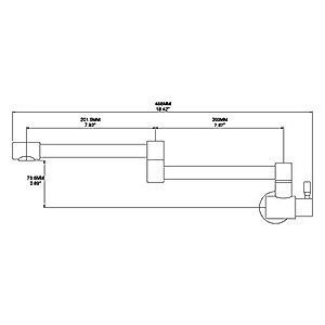 Pot Filler Faucet,Stainless Steel Wall Mount Pot Filler,Wall Mount Pot Filler Kitchen Faucet,Folding Stretchable with Single Hole Faucet