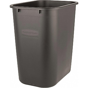 Rubbermaid Standard Series Medium Wastebasket, Black