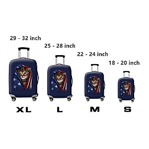 WUJIAONIAO Travel Luggage Cover Spandex Suitcase Protector Washable Baggage Covers (S (for 18-20 inch luggage), Go Travel)