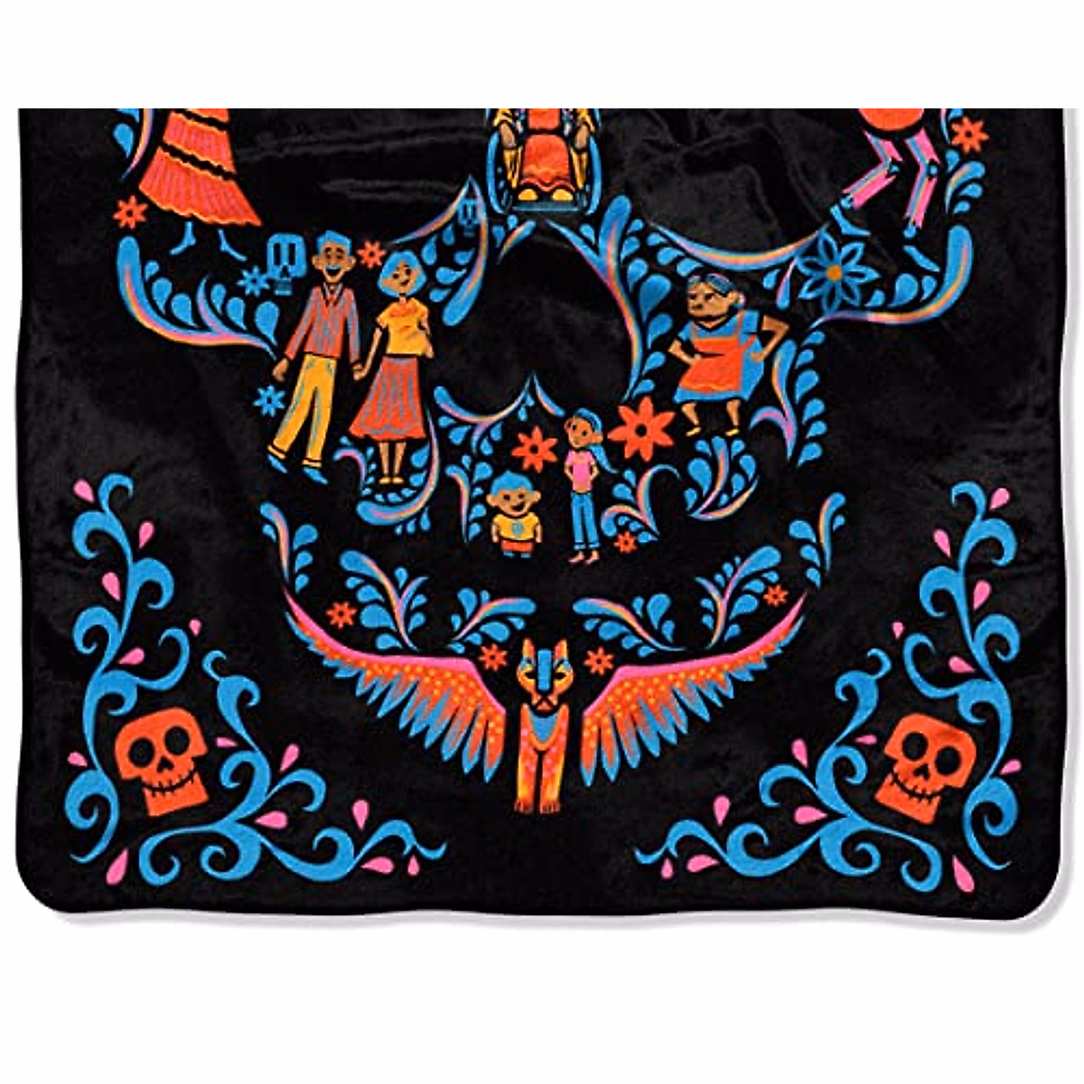 Disney Pixar Coco Family Tree Fleece Super Plush Throw Blanket 46" x 60" (117cm x 152cm)
