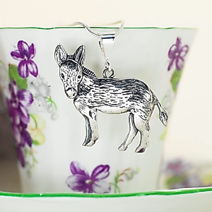 The Magic Zoo Sterling Silver Large Donkey Pendant