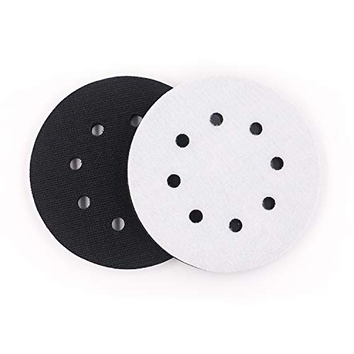 5 Pack 5 Inch 8 Holes Soft Density Interface Pads Hook and Loop 5" Sponge Cushion Buffer Backing Pad (Set of 5)
