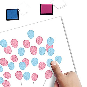 Baby Shower Guest Book Fingerprint Tree Canvas, a Baby Shower Guest Book, Finger Print Guest Book, Gender Reveal Decoration Elephant Theme