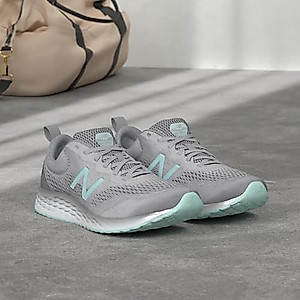 New Balance Women's Fresh Foam Arishi V3 Running Shoe, Grey/Teal, 7.5