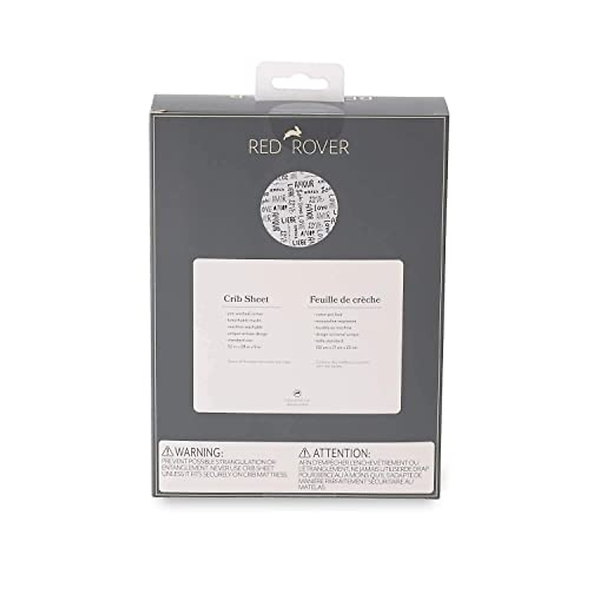 Red Rover Kids All-Cotton Muslin Fitted Crib Sheet- 52”x 28”x 9”- 100% Cotton – Machine Washable – Lightweight & Breathable – Playful Designs – Nursery, Crib, Bed – Unisex (Love Language)