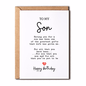 To My Son - Son Birthday Card - Son Is The Greatest Gifts In My Life - Birthday Card For Son - Gift For Son Card- Christmas Gifts For Son