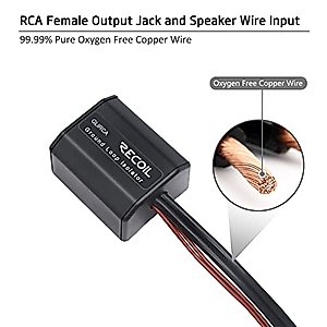 RECOIL GLIRCA 2-Channel RCA Stereo Ground Loop Isolator Designed for Audio Signals Eliminate Noise
