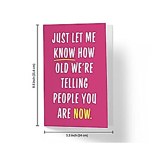 Funny Birthday Card For Men and Women, Single Large 5.5 x 8.5 Happy Birthday Card For Him Or Her, Birthday Card For Husband, Birthday Card For Brother - Birthday Card For Sister, Birthday Card For Son, Nephew, Niece - Karto - Let Me Know