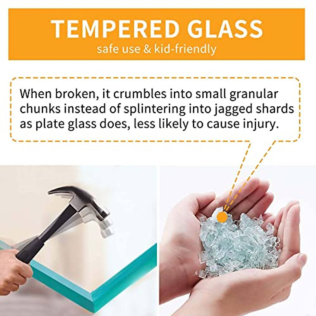 KES Tempered Glass Corner Shelf Bathroom Lavatory Triangular 8MM-Thick Wall Mount Polished Chrome, BGS3100