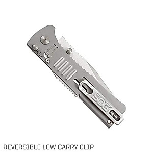 SOG SlimJim Folding Pocket Knife- SOG Assisted Technology w/ Tactile Bumps and Cutout Aid, Reversible Carry Clip, AUS-8 Stainless Steel Body (SJ31-CP), One Size, Hardcase Black