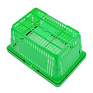 RABEEXP 12 Pcs Shopping Baskets 28L 7.4Gal Plastic Shopping Baskets with Handles, Portable Grocery Basket for Supermarket Retail Shop Book Store Laundry, 18.9x13x10.2 Inch (Green)