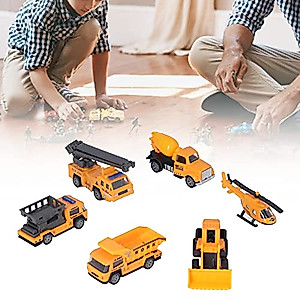 SUAA Alloy Metal Truck Toys, Alloy Engineering Vehicle Toys 1:64 Joints Slidable for Home (Type 2)