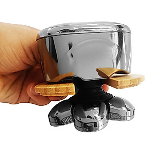 FitSand Bamboo Shaver Rinse Stand Compatible with Skull Shaver Pitbull Silver PRO, Pitbull, Palm, Butterfly Kiss, Butterfly Pro and Bald Eagle Shavers