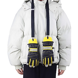 TRIWONDER Mitten Clips for Toddlers Kids Gloves Clips Adults Dress Clips Back Cinch Suspender Sweater Cardigan Shawl Boot Hat Clip for Travel (Black, 7.5cmx2-10cmx1-120cmx1)