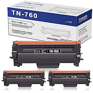ALLU 3 Pack Toner Cartridge Replacement for Brother DCP-L2550DW MFC-L2710DW L2750DW L2750DWXL Printer Ink Cartridge.[Black] (AK-TN760)