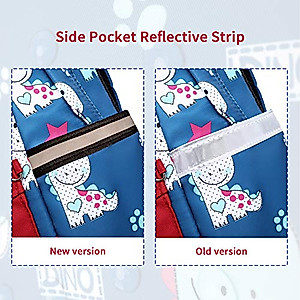 Mairle Little Kids Backpack Preschool Kindergarten School Bag for Boys and Girls with Chest Strap, Glider Print, White/Light Blue