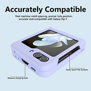 CAREDOCTOR for Samsung Galaxy Z Flip 5 Case: Shockproof Protective Phone Case for Galaxy Z Flip 5 5G Purple