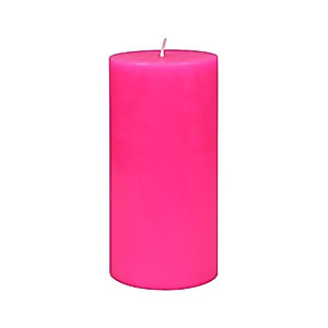 Zest Candle Pillar Candle, 3 by 6-Inch, Hot Pink