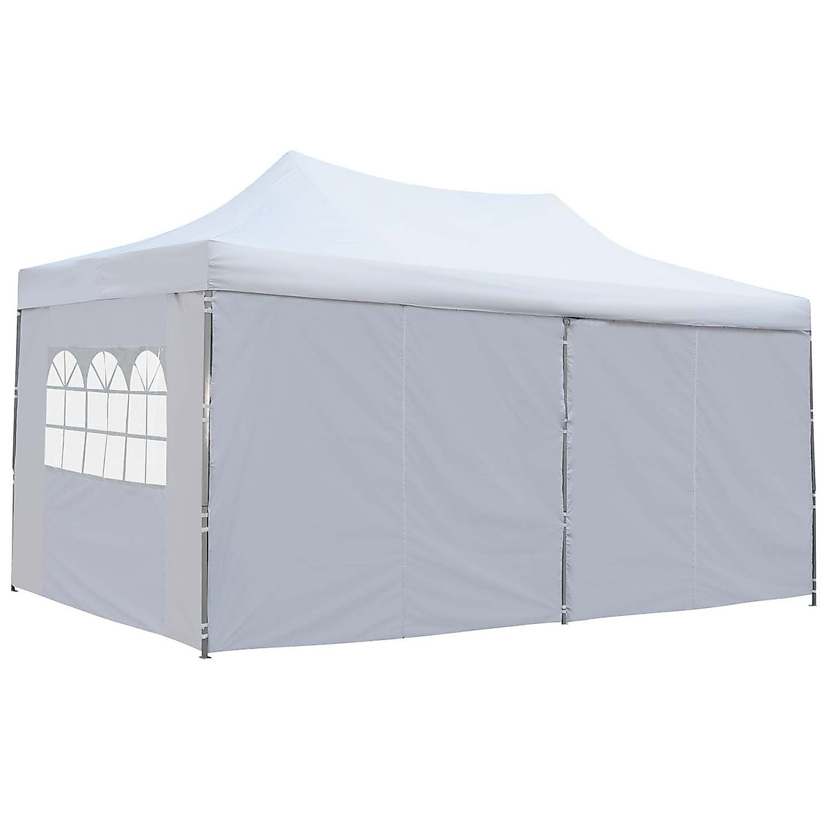 outdoor basic 10x20 Ft Pop up Canopy Party Wedding Gazebo Tent Shelter with Removable Side Walls White For Hiking