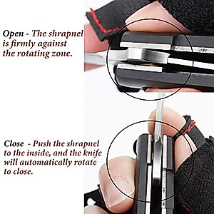 Carimee Double Action Pocket Knife Damascus Pattern D2 Stainless Laser Blade, Wood Handle, with Leather Sheath for Men and Women