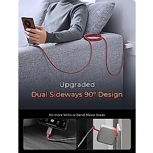 AINOPE USB C to USB C Cable 100W/5A, 10FT C to C Type Fast Charging Cable Dual 90° Angle, Nylon Braided USB C 90 Degree Cable Compatible with iPhone 15 Galaxy S22/21, iPad Pro/Mini, MacBook Air/Pro