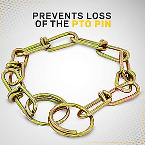 Goreks Bent Handle Hitch Pin with Chain and Lynch Pin 7/8” x 5 1/8” Trailer Coupler Pin for Secure Mounting of Hitches, Towing Wagons and, Farm Equipment