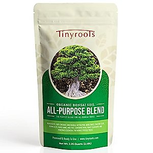 Bonsai Outlet Bonsai Soil Mix - Tinyroots All Purpose Organic Mixed Bonsai Tree Blend + Used for All Varieties of Bonsai Trees, 2.5qts