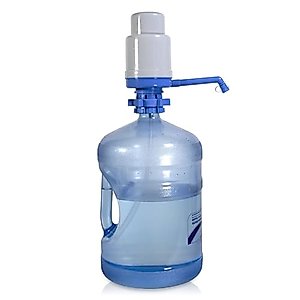 Dolphin Water Pump 8080-T, Manual Drinking Water Pump for 5 Gallon Bottles, Fits 2 to 6 Gallon Bottles, BPA-Free, Secure Fit on Crown Top or Screw Top Bottles, Silicon Tube for Irregular Water Bottles