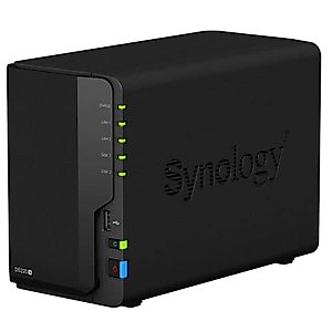 Synology DS220+ 2-Bay Diskstation NAS Intel Celeron J4025 2GB Ram 2xRJ-45 1GbE LAN-Port 4TB Bundle with 2X 2TB Seagate IronWolf