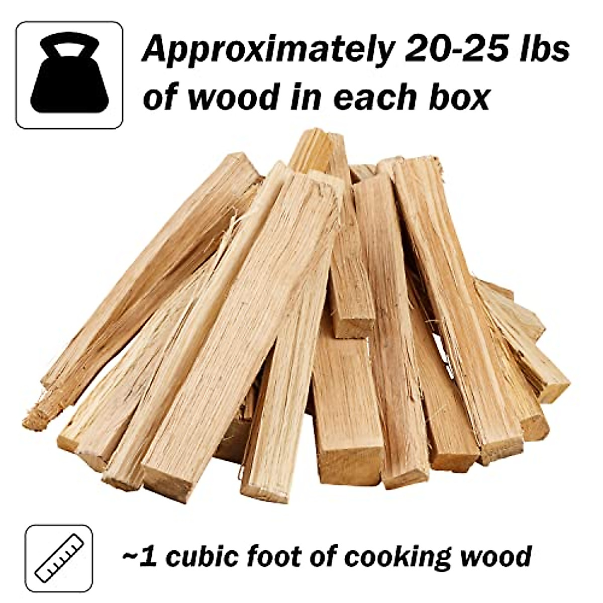 Carolina Cookwood Pizza Oven Wood 12 Inch Naturally Cured White Oak Splits Cooking Wood for Free Standing Ovens 1650 Cubic Inches