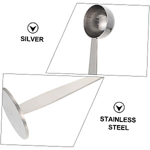 Homoyoyo 2pcs Powder Hammer Measuring Spoon Coffee Tablespoon Coffee Powder Hammer Coffee Machines for Home Tea Spoon Coffee Leveler Coffee Beans Home Coffee Tamper Stainless Steel Silver