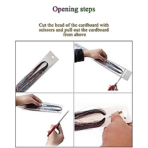 Sedfzo 47 Inch Tinsel Hair Extensions Glitter Kit - 12 Mixed Colors 2400 Strands Sparkling Shiny Hair Tinsel with Tools for Ball Party,Halloween Christmas New Year Halloween Cosplay Party