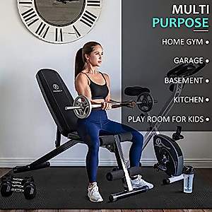 12-Tile Interlocking Puzzle Exercise Mat, 24'' x 24'' EVA Foam Flooring for Gym Equipment, Black