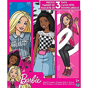 Barbie - 3 in 1 Jigsaw Puzzles for Kids. Great Birthday & Educational Gifts for Boys and Girls. Colorful Pieces Fit Together Perfectly. Great Preschool Aged Learning Gift.