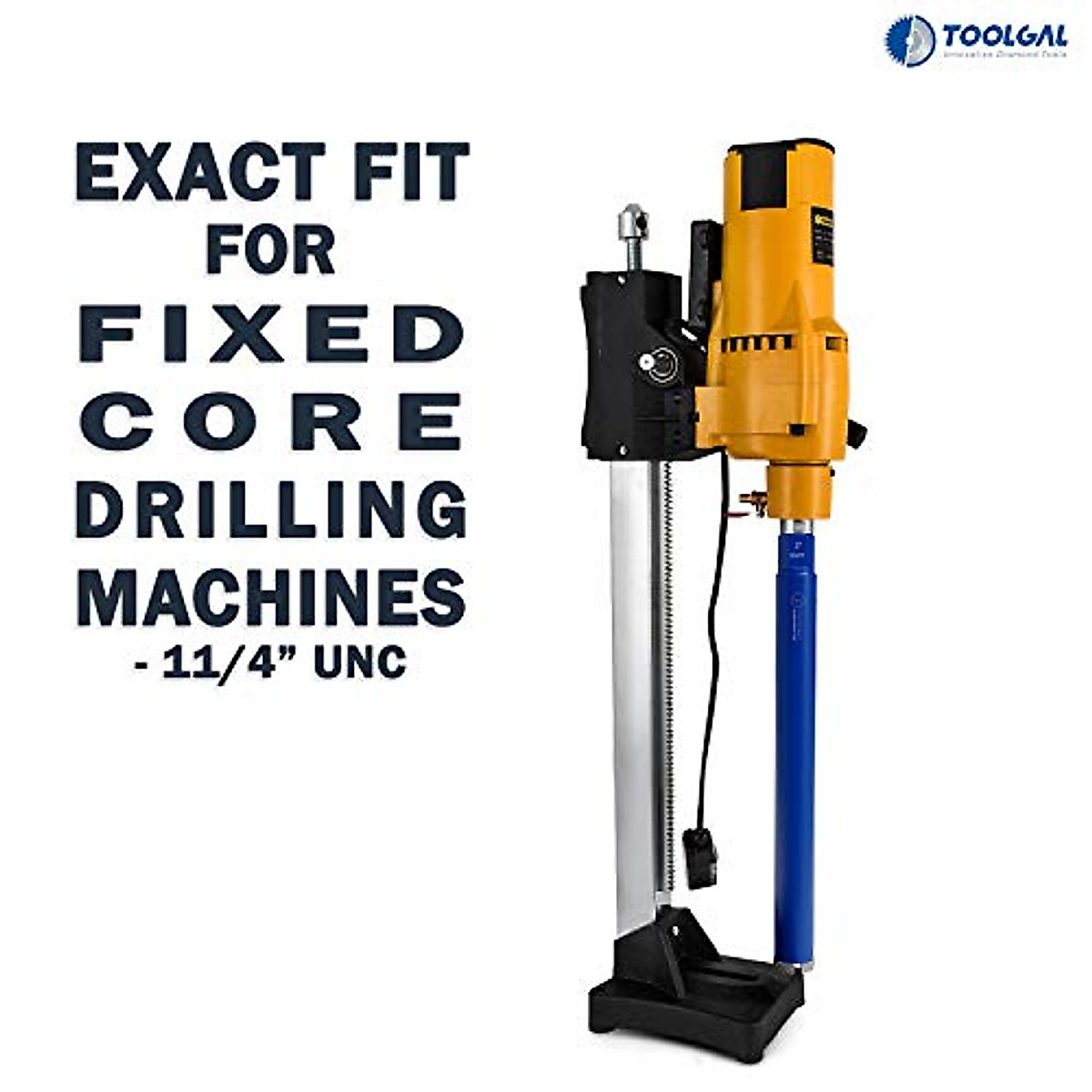 TOOLGAL Diamond Core Drill Bit 2" for Masonry - Wet Drilling of Concrete/Reinforced Concrete - Laser Welded Diamond Segmented - 11/4" UNC for Fixed or Hand-held core Drilling Machines