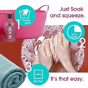 Soak Laundry Soap – No Rinse, Plant Derived Hand Wash Detergent - 375 ml / 12 fl. oz, 75+ Washes (Yuzu)